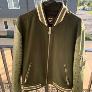 MCM | Jackets & Coats | Mcm Varsity Jacket Olive Green | Poshmark